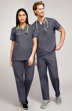 Unisex Grey Scrubs for Men & Women | AllHeart