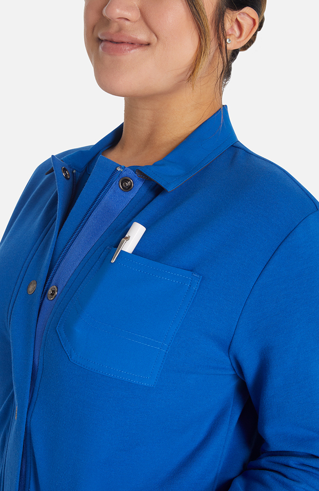 Women's Zip Front Fleece Scrub Jacket | AllHeart.com