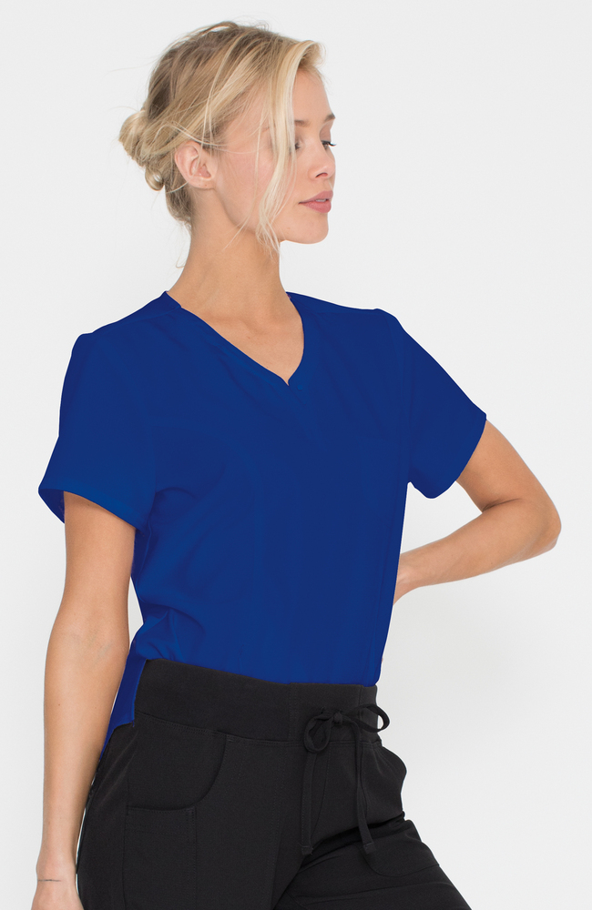 Break On Through by heartsoul Women's Split Neck Solid Scrub Top ...