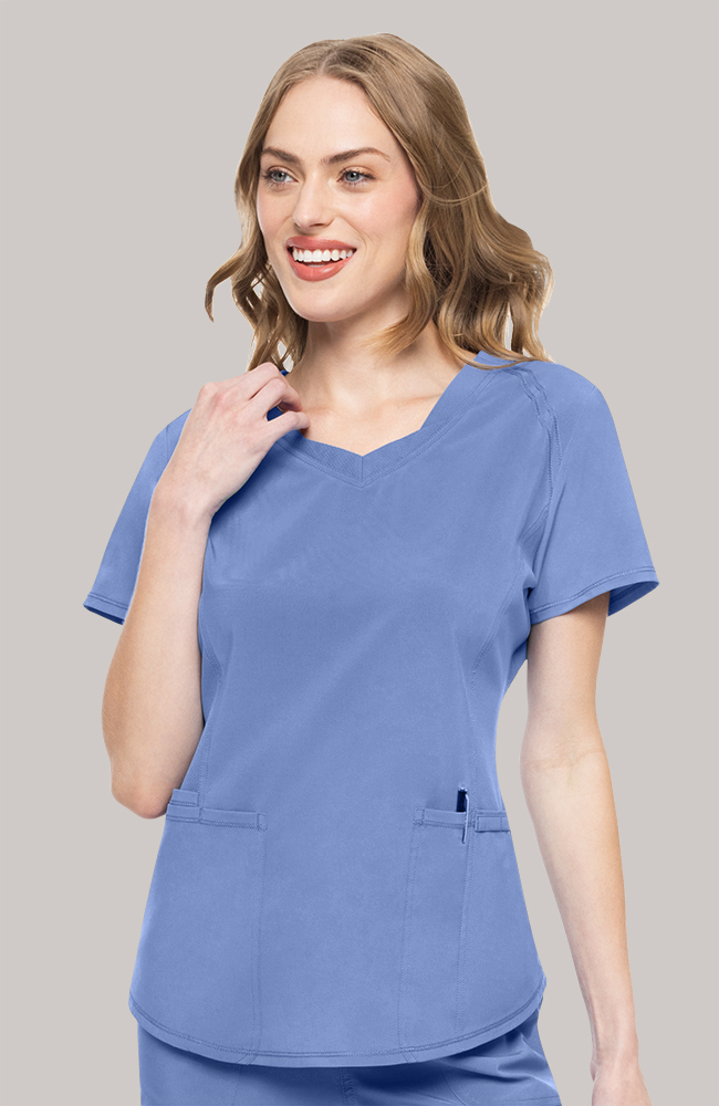 Women's Layered V-Neck Scrub Top | AllHeart.com