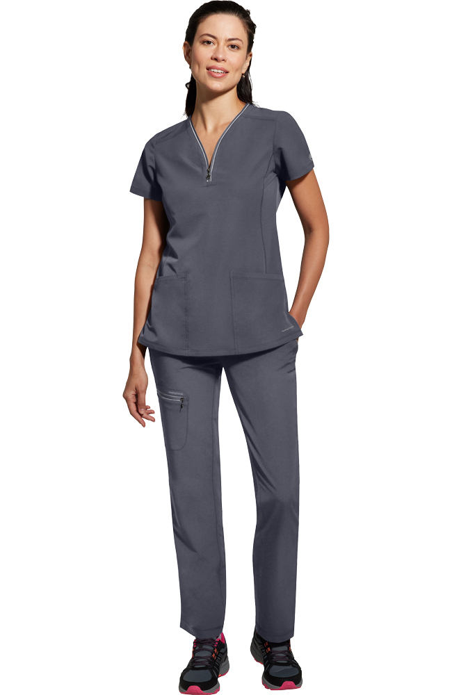 360 by Healing Hands Women's Sonia Zip Y-Neck Scrub Top | AllHeart.com